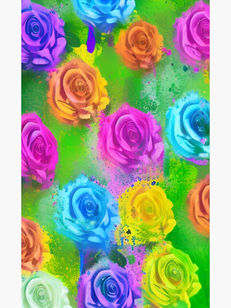 "Spray Paint Drippy Flowers" Sticker for Sale by TildaTots | Redbubble