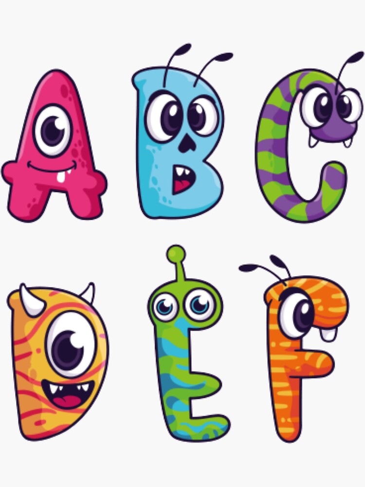 "villain letter abc costume boys matching evil alphabet" Sticker for ...