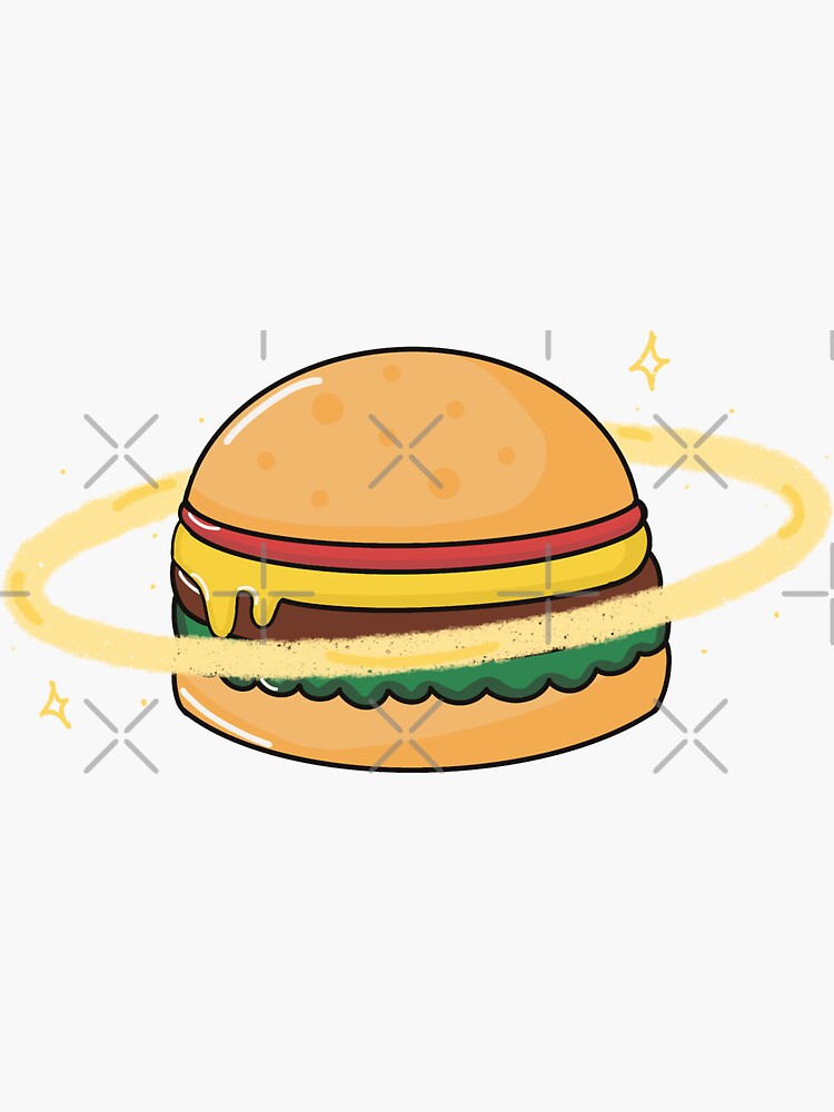 "Burger planet " Sticker for Sale by Designsbytai101 | Redbubble