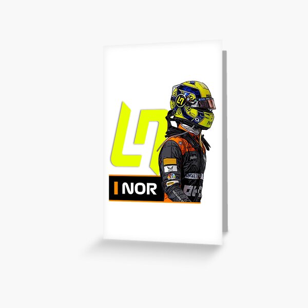 "Lando Norris logo Lando Norris number 4 logo" Greeting Card for Sale ...