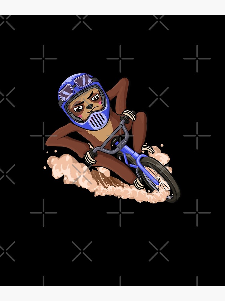 "BMX master sloth on bicycle " Poster for Sale by TipTopTapo | Redbubble