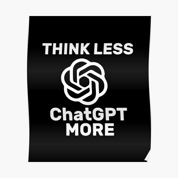 "chatgpt" Poster for Sale by Basha32 | Redbubble