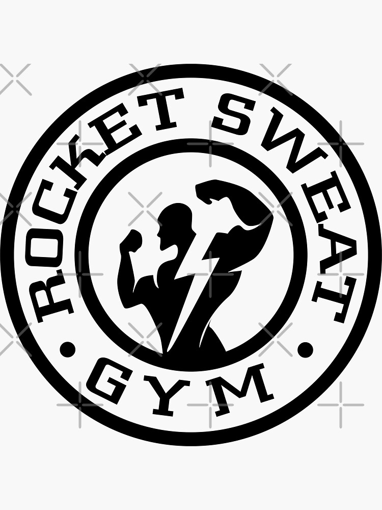 "Rocket Sweat Gym" Sticker for Sale by TheB1ackSword | Redbubble
