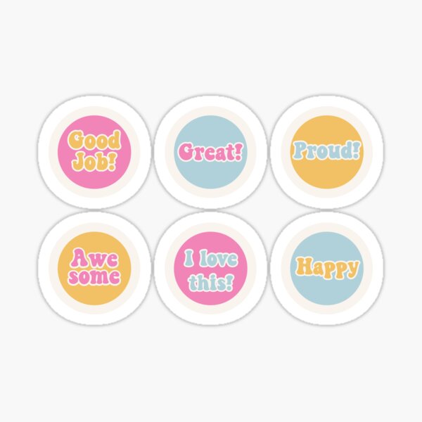 "Positive Words Pack" Sticker for Sale by KawaiiTops | Redbubble
