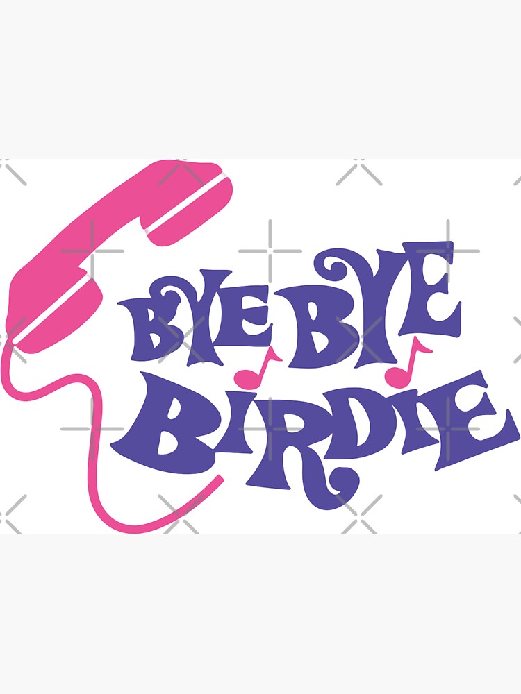 "Bye Bye Birdie Typography Purple Text Pink Landline Telephone Musical ...