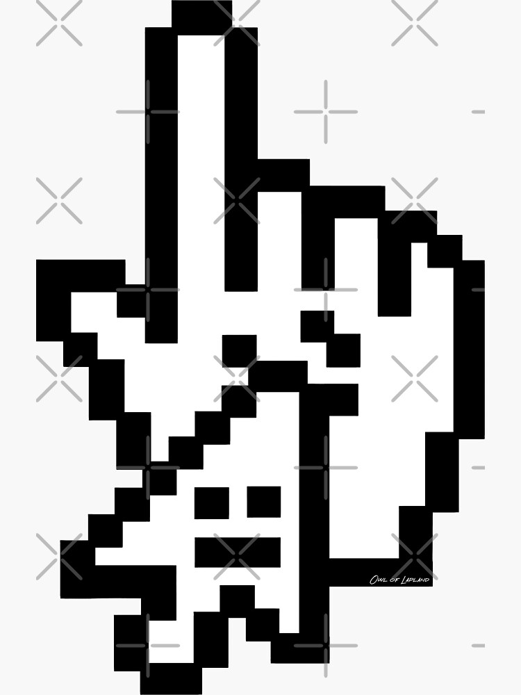 "Cursor fight" Sticker for Sale by OwlofLapland | Redbubble