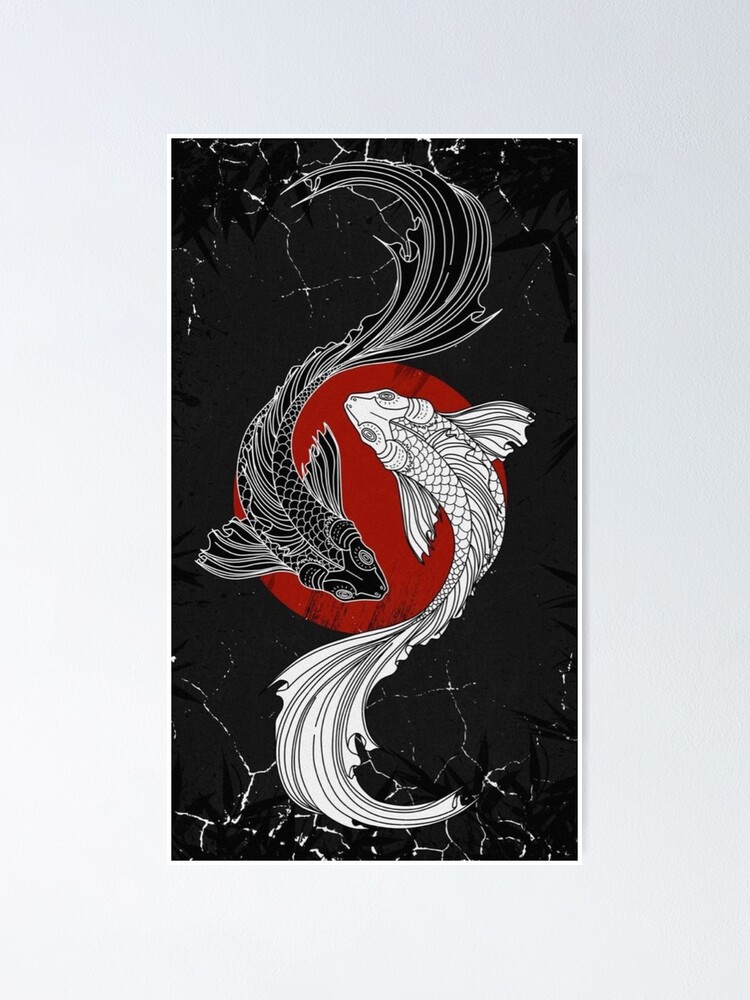 "Koi Fish Yin Yang" Poster for Sale by UniversalHouse | Redbubble