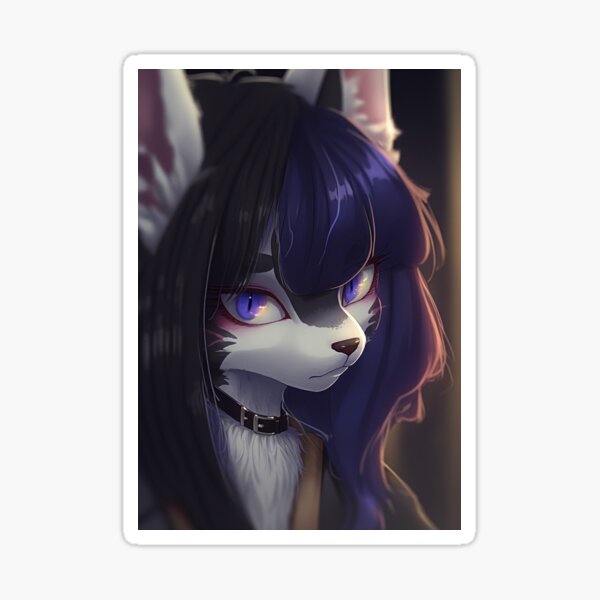 "Cute Goth Furry Anime Character" Sticker for Sale by rmsgraphics ...