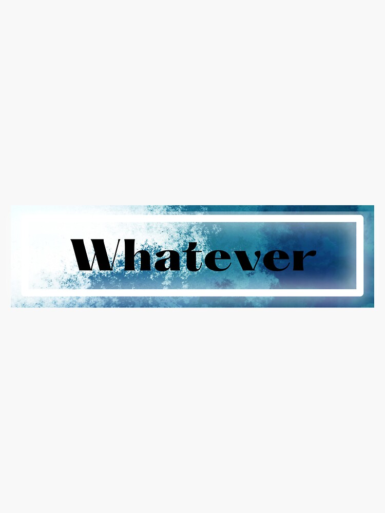 "Whatever box design" Sticker for Sale by DFL-store | Redbubble