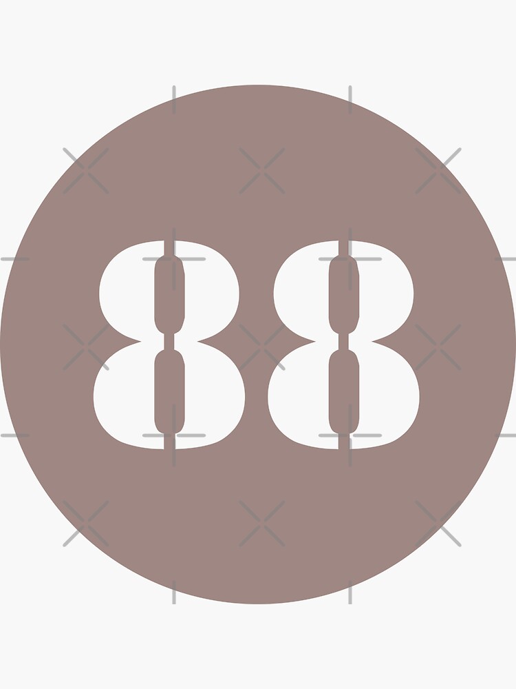 Pegatina «Número ochenta y ocho (88) en círculo marrón» de ...