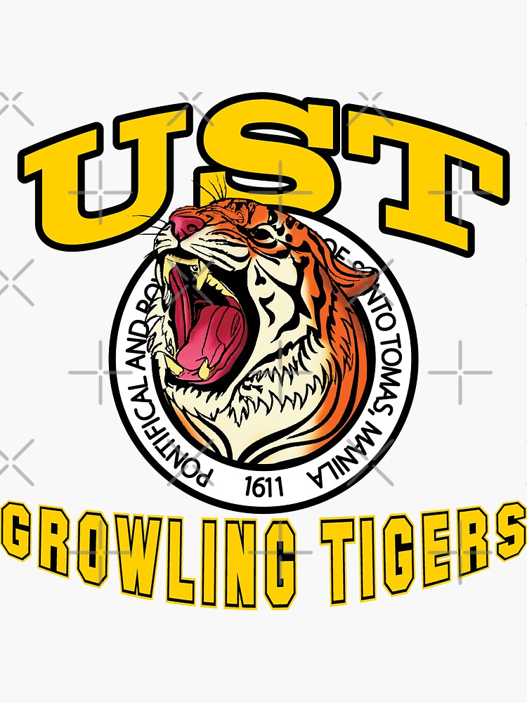 "UST Growling Tigers Roar Print Design" Sticker for Sale by ...