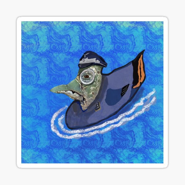 "Colonel Kluck Duck And His Monocle" Sticker for Sale by pinkyjainpan ...