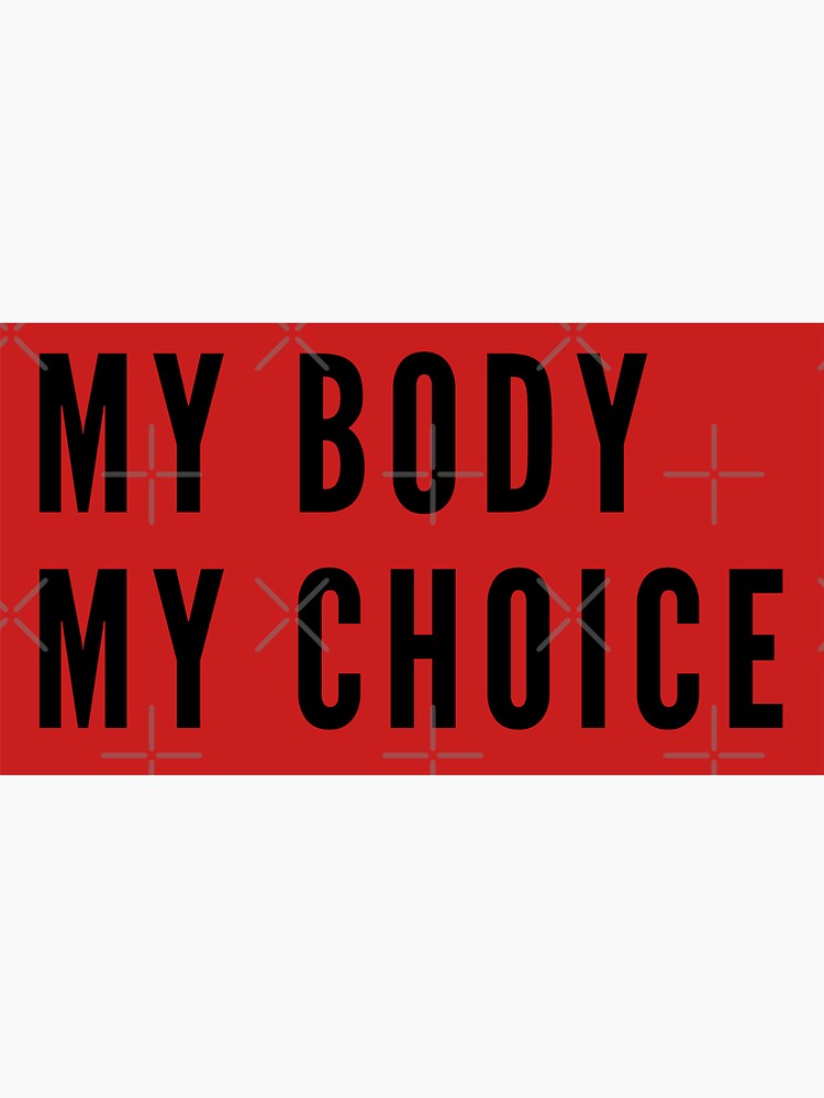 "My body my choice (Red V)" Sticker for Sale by musicora | Redbubble