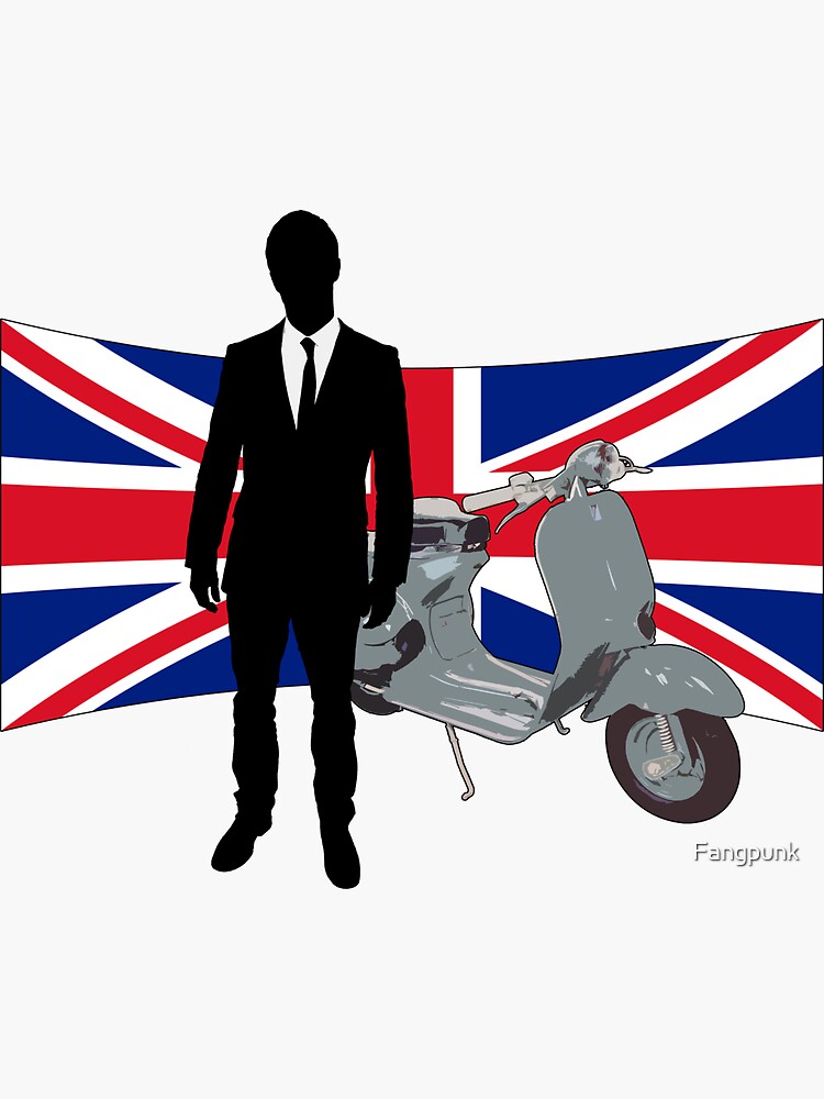 "Scooter Mod union jack" Sticker for Sale by Fangpunk | Redbubble