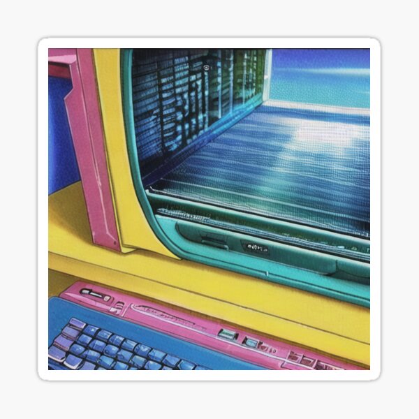 "Vaporwave retro computer vintage aesthetic" Sticker for Sale by Tark ...