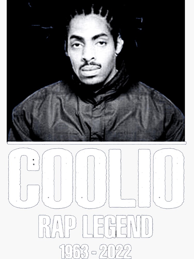 "Legend Rapper Coolio" Sticker for Sale by shopXixo | Redbubble