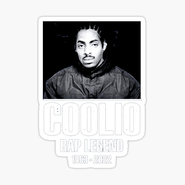 "Legend Rapper Coolio" Sticker for Sale by shopXixo | Redbubble