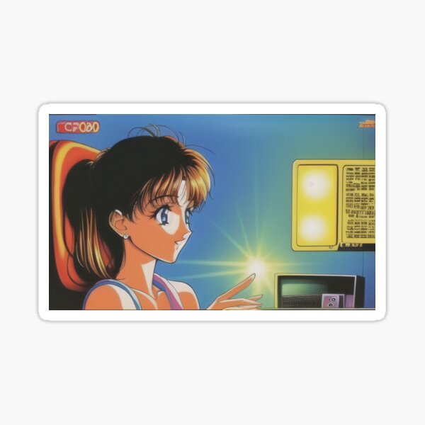 "Vintage computer girl aesthetic" Sticker for Sale by Tark-Abelard ...