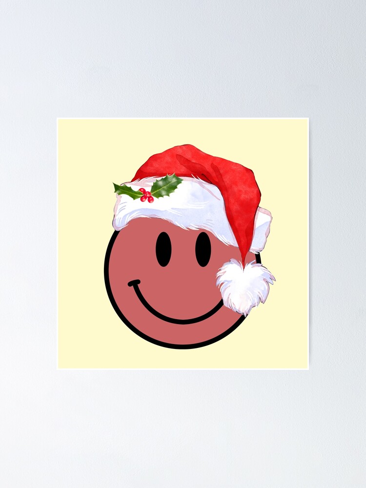 "Christmas Smiley Face" Poster for Sale by Amadhaun13 | Redbubble