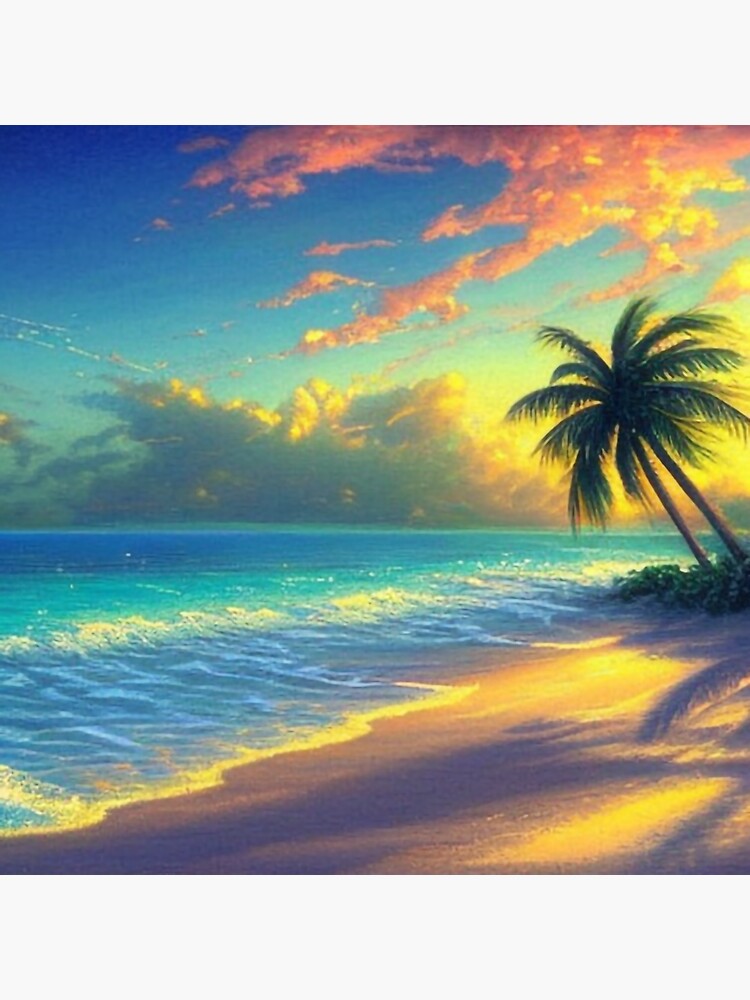 "Ethereal Landscape Island Paradise 02 " Sticker for Sale by OneiroArt ...