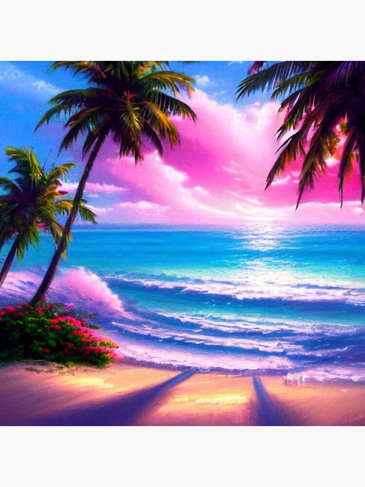 "Ethereal Landscape Island Paradise 04 " Sticker for Sale by OneiroArt ...