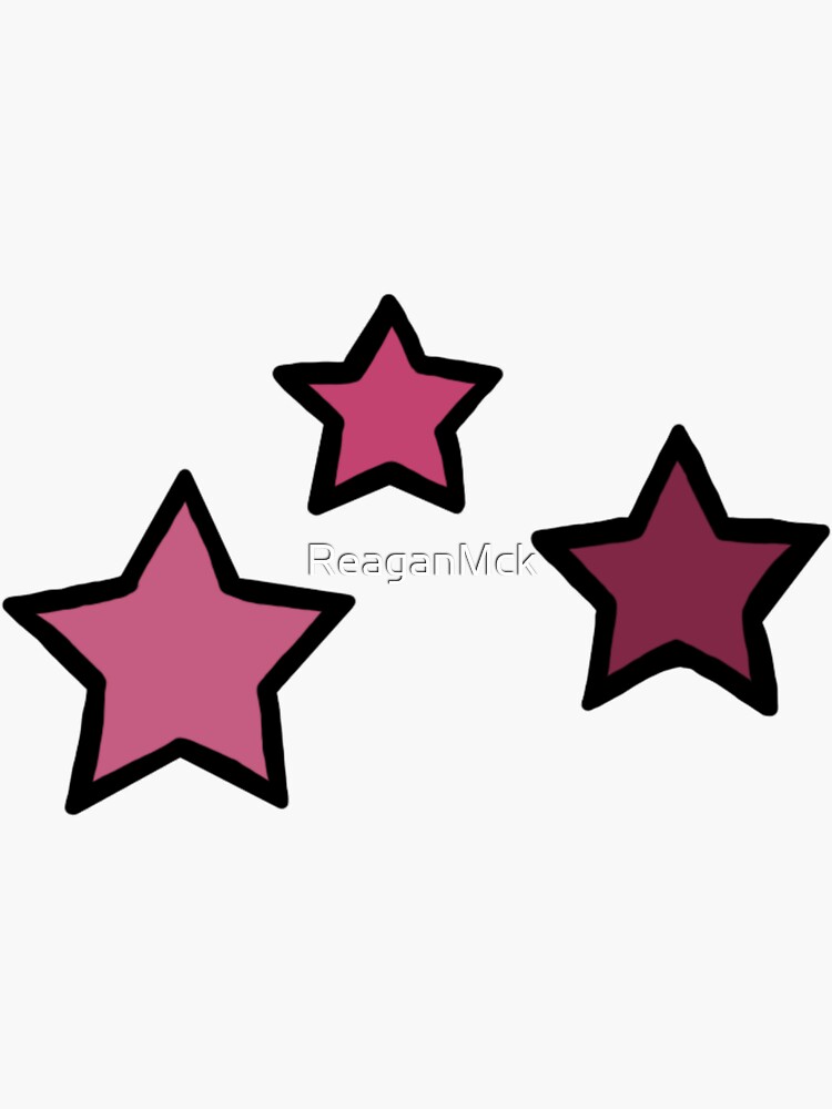 "Pink Triple Star Set" Sticker for Sale by ReaganMck | Redbubble