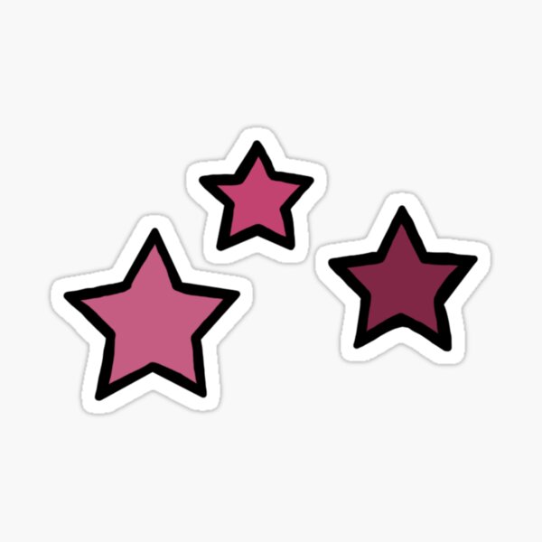 "Pink Triple Star Set" Sticker for Sale by ReaganMck | Redbubble