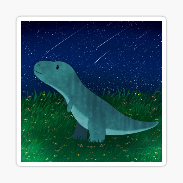 "Starfall Tyrannosaurus rex" Sticker for Sale by AdventuringArt | Redbubble