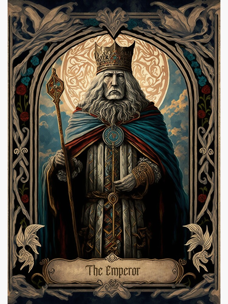 "The Emperor Tarot Card " Sticker for Sale by rmsgraphics | Redbubble