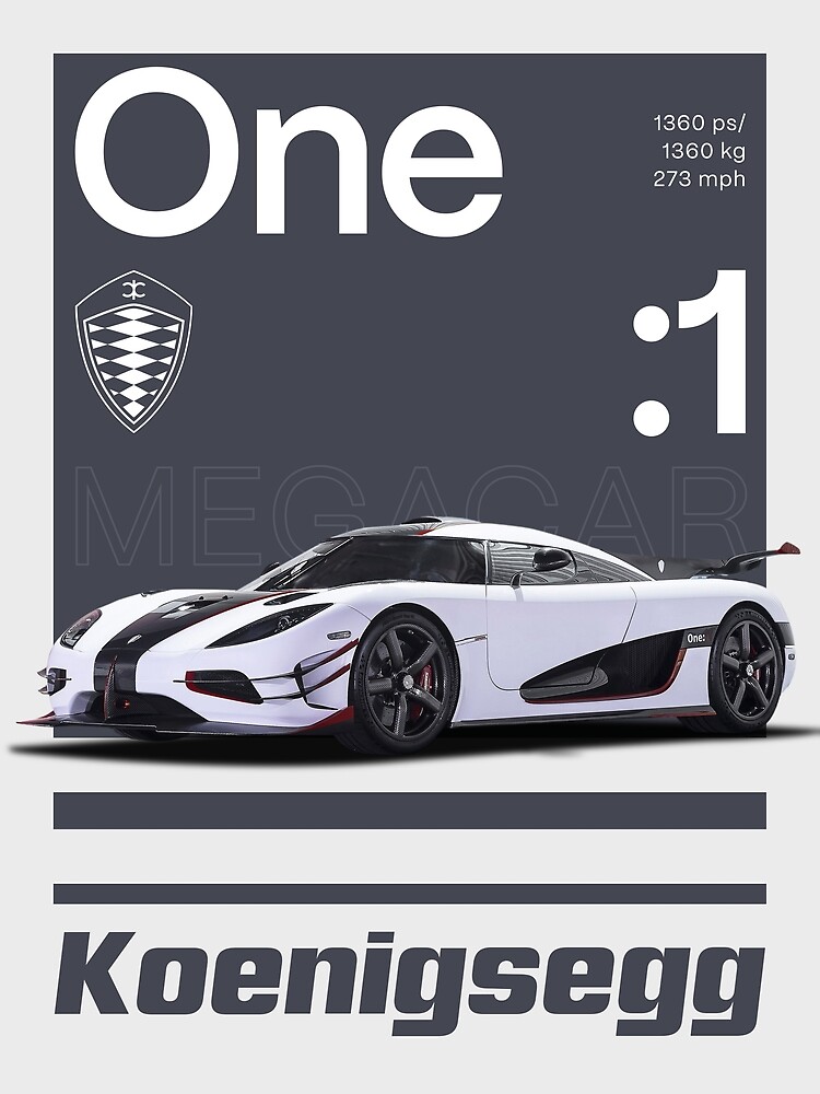 Koenigsegg Agera One:1 3/4 View Poster Premium Matte Vertical Poster ...