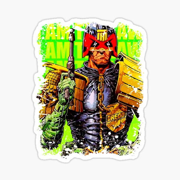 "Judge Dredd Merch" Sticker for Sale by Stoner-Store | Redbubble
