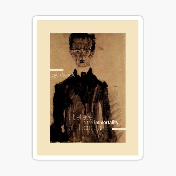 "The art of Egon Schiele / 2" Sticker for Sale by attadesign | Redbubble
