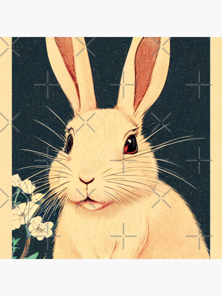 "Cute White Mini Rex Rabbit Beautiful and Vintage Bunny of American ...