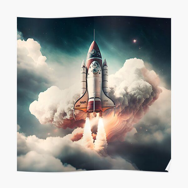 "Rocket Launch" Poster for Sale by Foodcolored | Redbubble