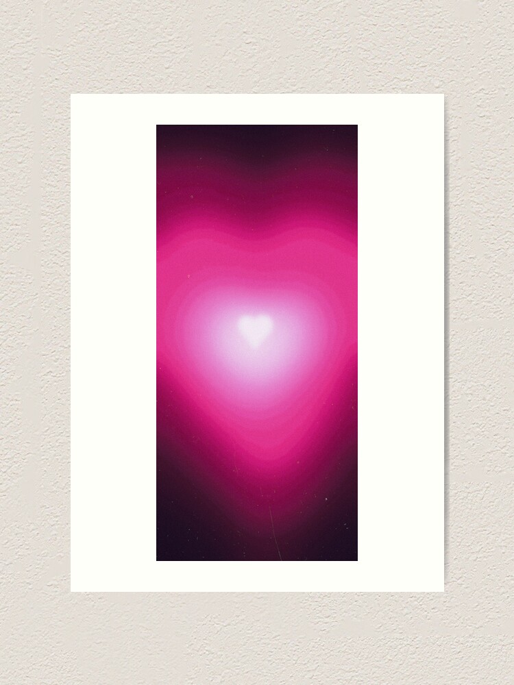 "pink heart aura" Art Print for Sale by hgrasel | Redbubble