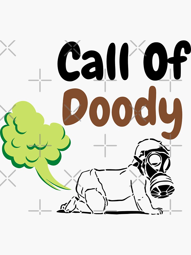 "Call Of Doody Funny Baby" Sticker for Sale by FuzzDC | Redbubble