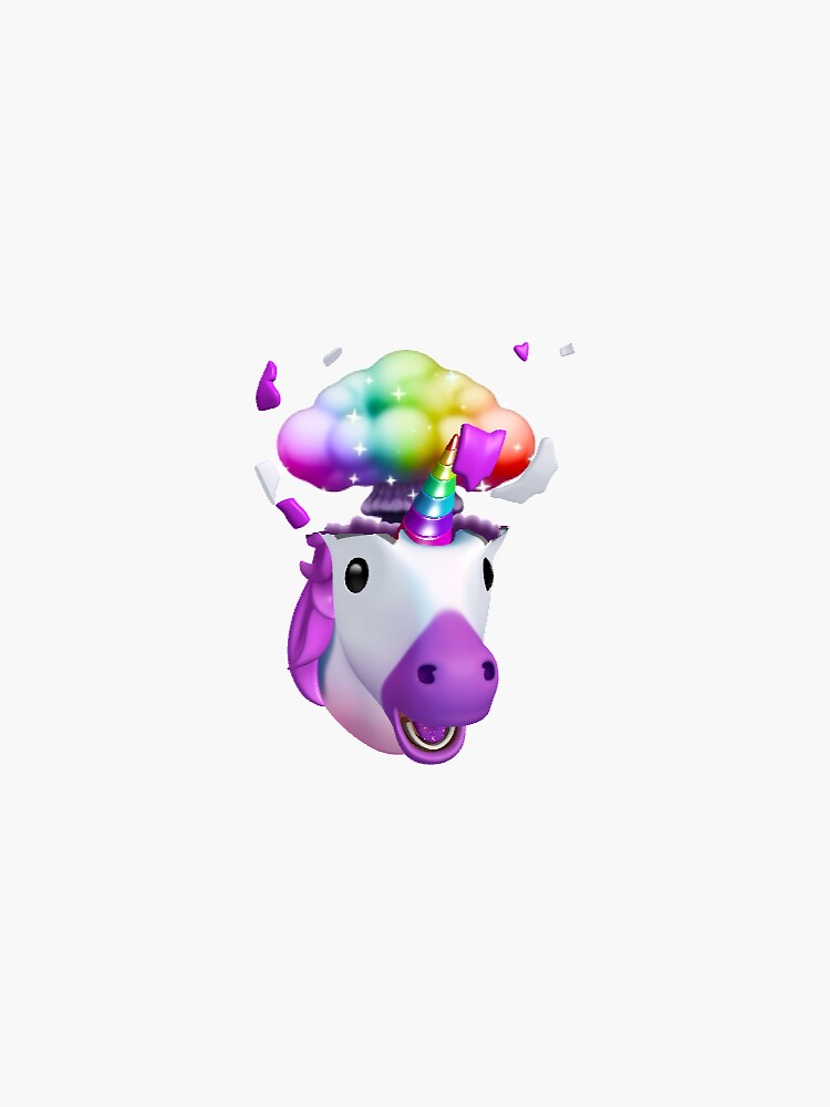 "Unicorn explosion " Sticker for Sale by Lieutenant0 | Redbubble