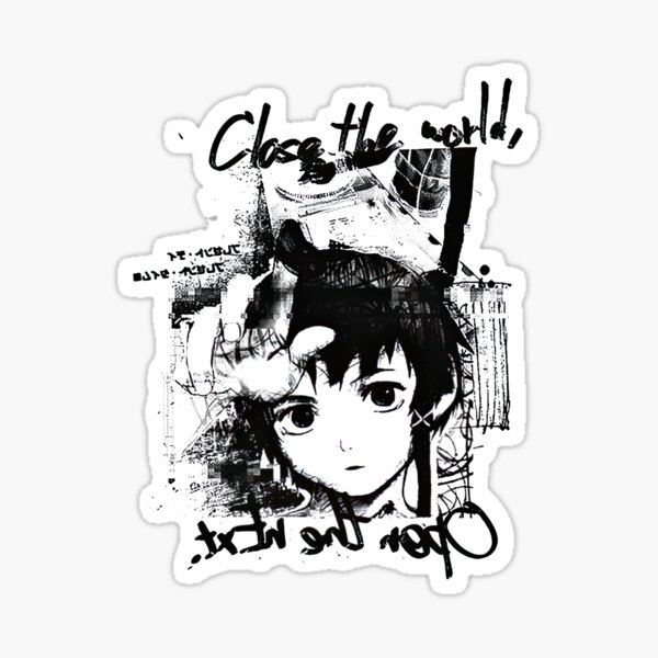 "serial experiments lain" Sticker for Sale by LynneRileys | Redbubble