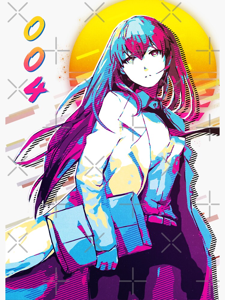 "Kurisu" Sticker for Sale by 80sRetroArt | Redbubble