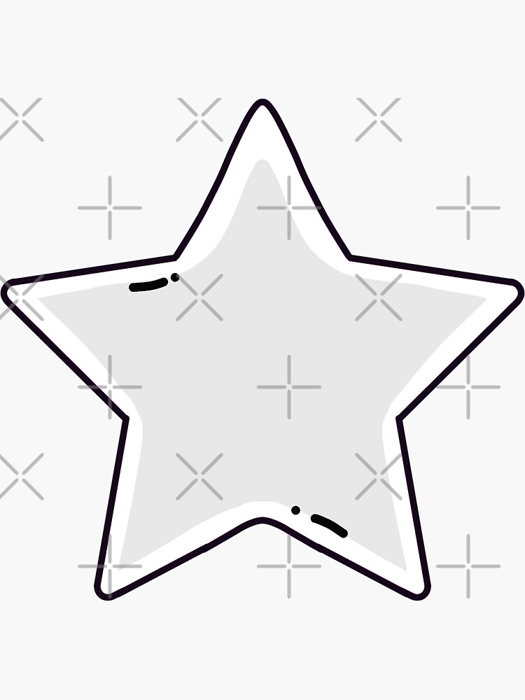 "Cute White Star" Sticker for Sale by ArtByNoName | Redbubble