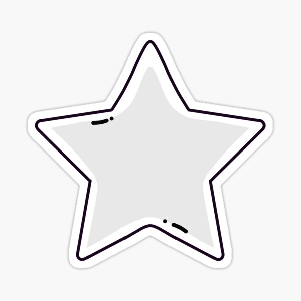 "Cute White Star" Sticker for Sale by ArtByNoName | Redbubble