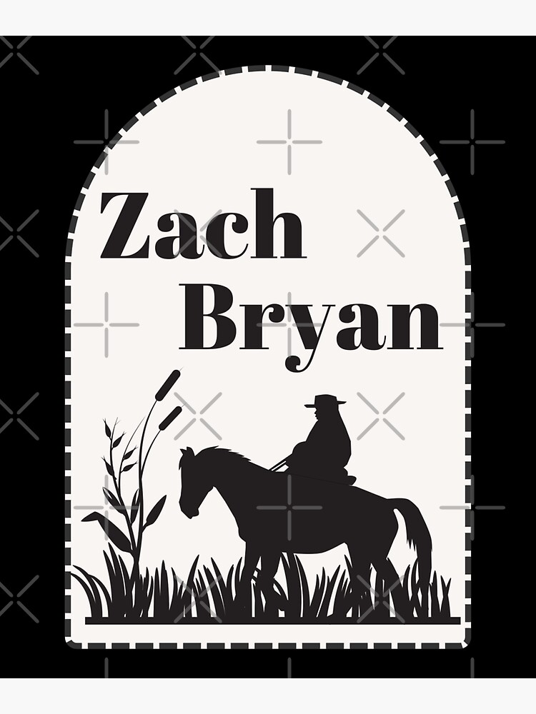 "zach bryan cowboy design" Sticker for Sale by DecoHouse | Redbubble