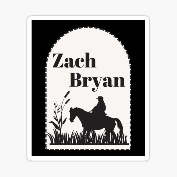 "zach bryan cowboy design" Sticker for Sale by DecoHouse | Redbubble