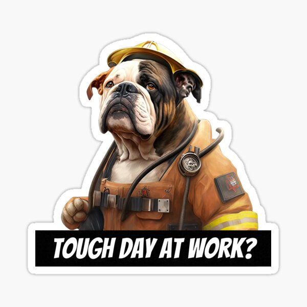 "Tough day at work?" Sticker for Sale by AnimalArtPhotos | Redbubble