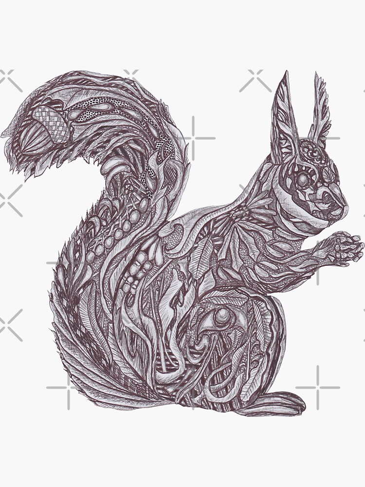 "metallic squirrel" Sticker for Sale by Au-artistique | Redbubble