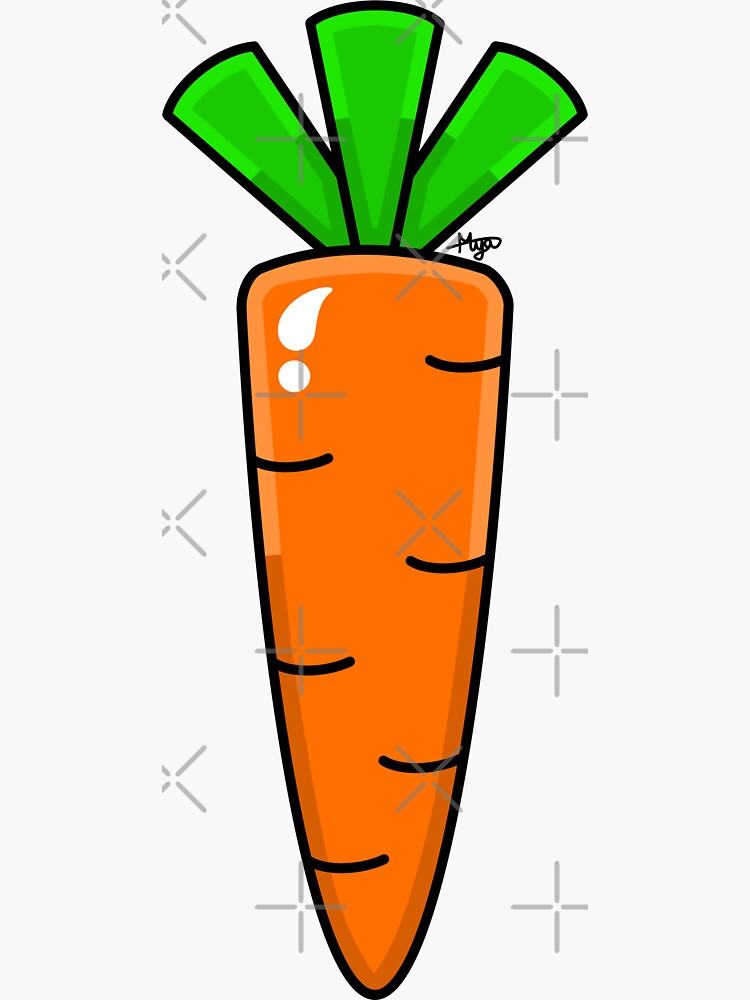 "Carrot" Sticker for Sale by Art-By-Mya | Redbubble