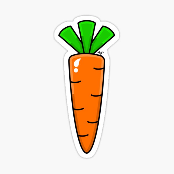 "Carrot" Sticker for Sale by Art-By-Mya | Redbubble