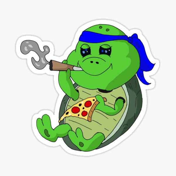 "Turtle Stoner" Sticker for Sale by FilMate | Redbubble
