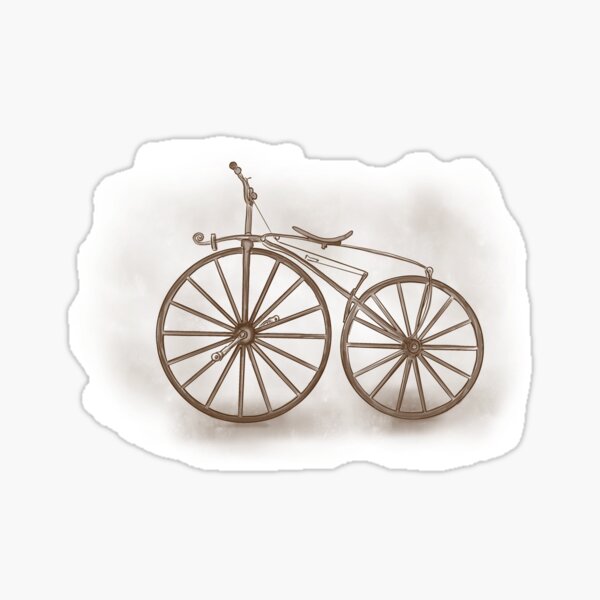 "antique bicycle" Sticker for Sale by VikingPen | Redbubble