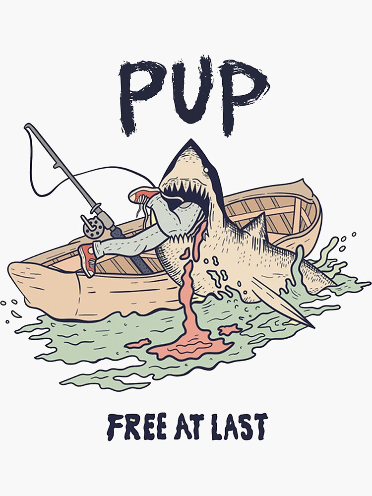 "PUP Rock band Free at last Canadian punk rock" Sticker for Sale by ...